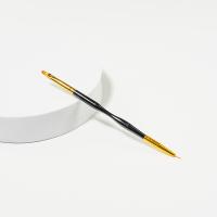 China Hot Selling Supplies Manufacturer Plastic Handle And Nylon Hair Double-ended Nail Liner Brush for sale