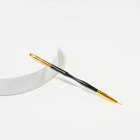 China Hot Selling Supplies Manufacturer Plastic Handle And Nylon Hair Double-ended Nail Liner Brush for sale