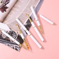 China 2022 Fangxia Double Head Manicure Pen Pink Handle UV Gel Nail Art Painting Brushes for sale