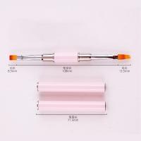 China 2022 Fangxia Double Head Manicure Pen Pink Handle UV Gel Nail Art Painting Brushes for sale