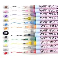 China 12 Colors Nail Graffiti Pen Fashionable Style for Easy and Smooth Nail Art Application for sale