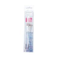 China Professional Nail Brush High Quality Custom Logo Crystal Acrylic Handle Gel Nail Art Brush Set for sale