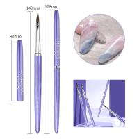 China Wholesale Custom Logo #2 100% Soft Pure Kolinsky Brush for Acrylic Nails for sale