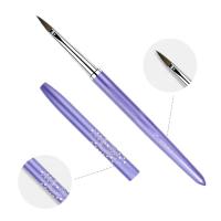 China Wholesale Custom Logo #2 100% Soft Pure Kolinsky Brush for Acrylic Nails for sale
