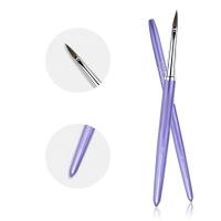 China Wholesale Custom Logo #2 100% Soft Pure Kolinsky Brush for Acrylic Nails for sale
