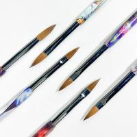 China 2023 Wholesale Custom Logo High Quality 100% Pure Kolinsky Acrylic Nail Brushes for sale