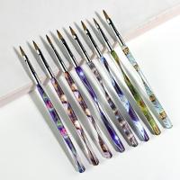 China 2023 Wholesale Custom Logo High Quality 100% Pure Kolinsky Acrylic Nail Brushes for sale