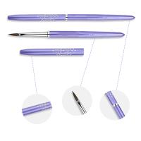 China China Custom Nail Brush Manufacturers Metal Handle 100% Pure Kolinsky Round Acrylic Brush UV Gel Art Nail Brush for sale
