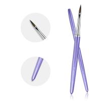 China China Custom Nail Brush Manufacturers Metal Handle 100% Pure Kolinsky Round Acrylic Brush UV Gel Art Nail Brush for sale