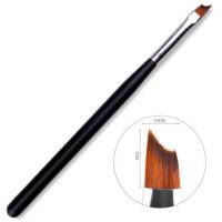 China Customized Synthetic Nylon Matte Black Wood Handle Art Nail Pen Painting UV Gel Painting Nail Brush for sale