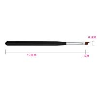 China Customized Synthetic Nylon Matte Black Wood Handle Art Nail Pen Painting UV Gel Painting Nail Brush for sale