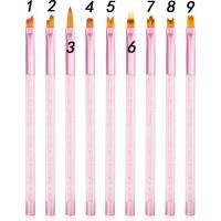 China Hot Sale Accept Customized Size Acrylic Handle Gel Nail Pen Nail Polish Tool Art Brush Set for sale