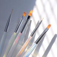 China 2022 New Arrival Professional Wholesale Private Label Nylon Nail Art Liner Pen Gel Brush for sale
