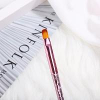 China 14pcs setJapan Import Nylon Handle Acrylic Nail Art Gel Polish Brush Glitter Flat Oval Private Label Nail Art Painting Pen Brush for sale