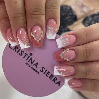 China Custom 3D Strong Luxury French Style Long Fake Acrylic Nails Tips False Artificial 24 Nails Designer Press On Nails Wholesale for sale