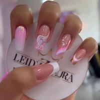 China Custom 3D Strong Luxury French Style Long Fake Acrylic Nails Tips False Artificial 24 Nails Designer Press On Nails Wholesale for sale