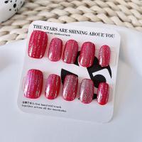 China Popular Design False Children Artificial Nail Tips French Style Acrylic Fake Glamnetic Press On Nails for sale