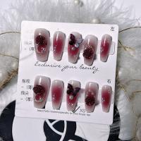 China Popular Design False Children Artificial Nail Tips French Style Acrylic Fake Glamnetic Press On Nails for sale