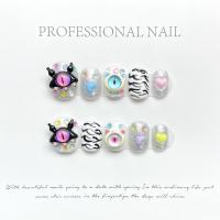 China Elegant French Style Full Cover Acrylic ABS False Handmade Press On Nails Wholesal for sale
