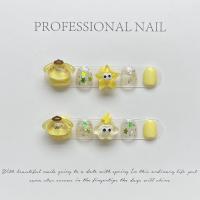 China Design Children Full Cover Fake Nails Long Tips Acrylic Handmade Kids Press On Nails for sale
