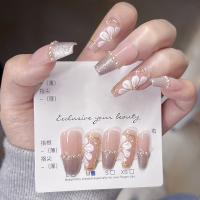 China Beauty Nail Full Cover Acrylic Press On Nails Handmade Tips Box Different Styles for sale
