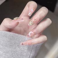 China Beauty Nail Full Cover Acrylic Press On Nails Handmade Tips Box Different Styles for sale