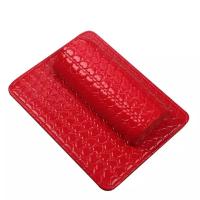 China Manicure Hand Holder Arm Rest with Waterproof Red PU Cushion and Mat Nail Art Cushion for sale