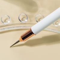 China Double Way Using Wax Carving Pencil Custom Nail Art Dotting Brush Tools White Rhinestone Picker Pen for sale