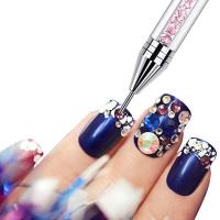 China 2019 Dual-ended Rhinestone Crystals Studs Picker Wax Pencil Pen Crystal Beads Handle Nail Rhinestone Picker Dotting Pen for sale