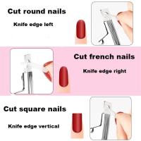 China Factory Wholesale Stainless Steel French U-Shaped Nail Scissors For Cutting False Nail Manicure Tools for sale