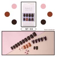 China 2023 New Design Medium Length Short Coffin Full Cover False Press On Nails for sale