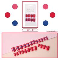 China 2023 New Design Medium Length Short Coffin Full Cover False Press On Nails for sale