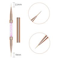 China Double Head Private Label Nail Brushes Rhinestones Handle 5mm7mm9mm11mm Liner Pen Gel Nail Brushes for sale