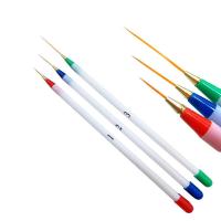 China 3Pcs Professional UV Gel Nail art Flower Brushes Acrylic Liner Nail Art Brushes Set for sale