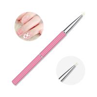 China Factory 7/9/11mm Rhinestones Handle DIY UV Gel Acrylic Tips Grid Stripes Nails Art Drawing Pen Painting Tools Nail Liner Brush for sale