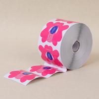 China Nail Beauty Custom Logo Paper Stickers Rolls for Hand Made Acrylic Butterfly Extension for sale