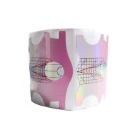 China Hot Selling 500Pcs /Roll Thicker High Sticky Nail Form Stickers Nail Gel Form Dual Long Nail Form for sale