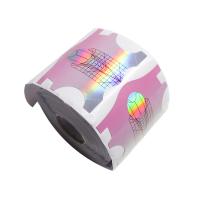 China Hot Selling 500Pcs /Roll Thicker High Sticky Nail Form Stickers Nail Gel Form Dual Long Nail Form for sale