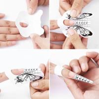 China 100Pcs Design Paper Half Cover Nail Form Gently Suitable For Acrylic Nails Extension for sale