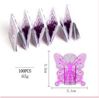 China 100Pcs Design Paper Half Cover Nail Form Gently Suitable For Acrylic Nails Extension for sale