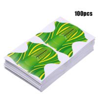 China 7.5x6.5cm Nail Art Tool 50pcs Square Shape Adhesive Nail Form Roll for Acrylic UV Gel for sale