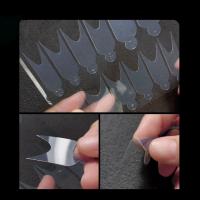 China 2024 New Hot Selling 12pcs Nail Extension Tips Tape Jelly French Tips Tab Nail Adhesive Sticker for sale