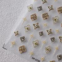 China High Quality 2023 Nail Stickers Art  Beauty Luxury 3D Nail Stickers Emboss Gold for sale