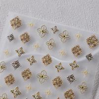 China High Quality 2023 Nail Stickers Art  Beauty Luxury 3D Nail Stickers Emboss Gold for sale