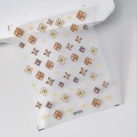 China High Quality 2023 Nail Stickers Art  Beauty Luxury 3D Nail Stickers Emboss Gold for sale