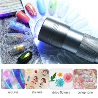China Multi-function Mini UV LED Nail Lamp Press Dried Flower Nail Polish Dryer With Stamper Silicone Head for sale
