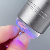 China Multi-function Mini UV LED Nail Lamp Press Dried Flower Nail Polish Dryer With Stamper Silicone Head for sale