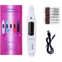 China UK Plugs Type 7 Colors Portable Mini Nail Drill Pen Low Noise Manicure Polisher Machine for sale
