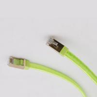 China Green Flat Cat 7 Ethernet Patch Cable Sftp 10gbit/S 600mhz 1m-10m for sale