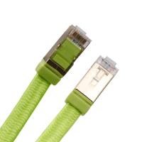 China Green Flat Cat 7 Ethernet Patch Cable Sftp 10gbit/S 600mhz 1m-10m for sale